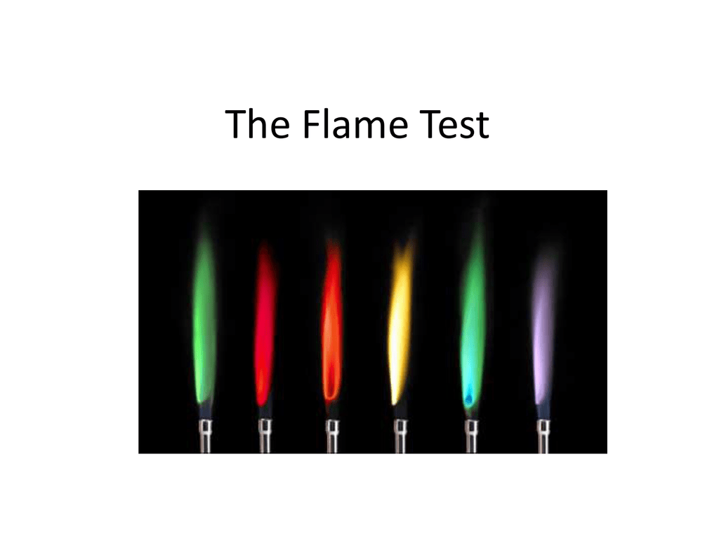 The Flame Test The Flame Test