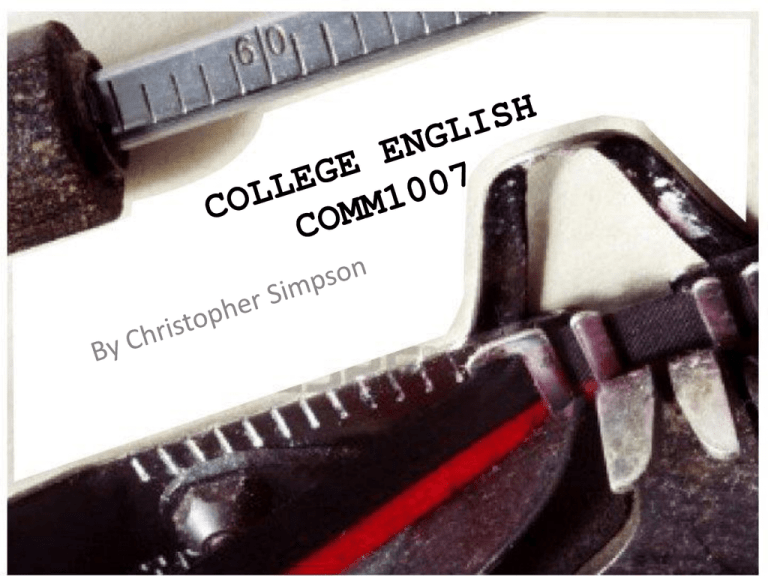 Introduction What Is College English