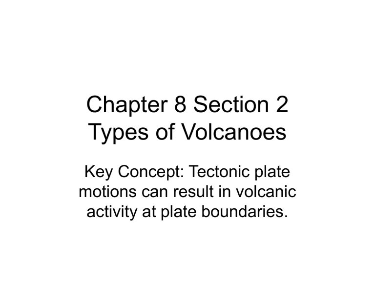 Chapter 8 Section 2 Types Of Volcanoes