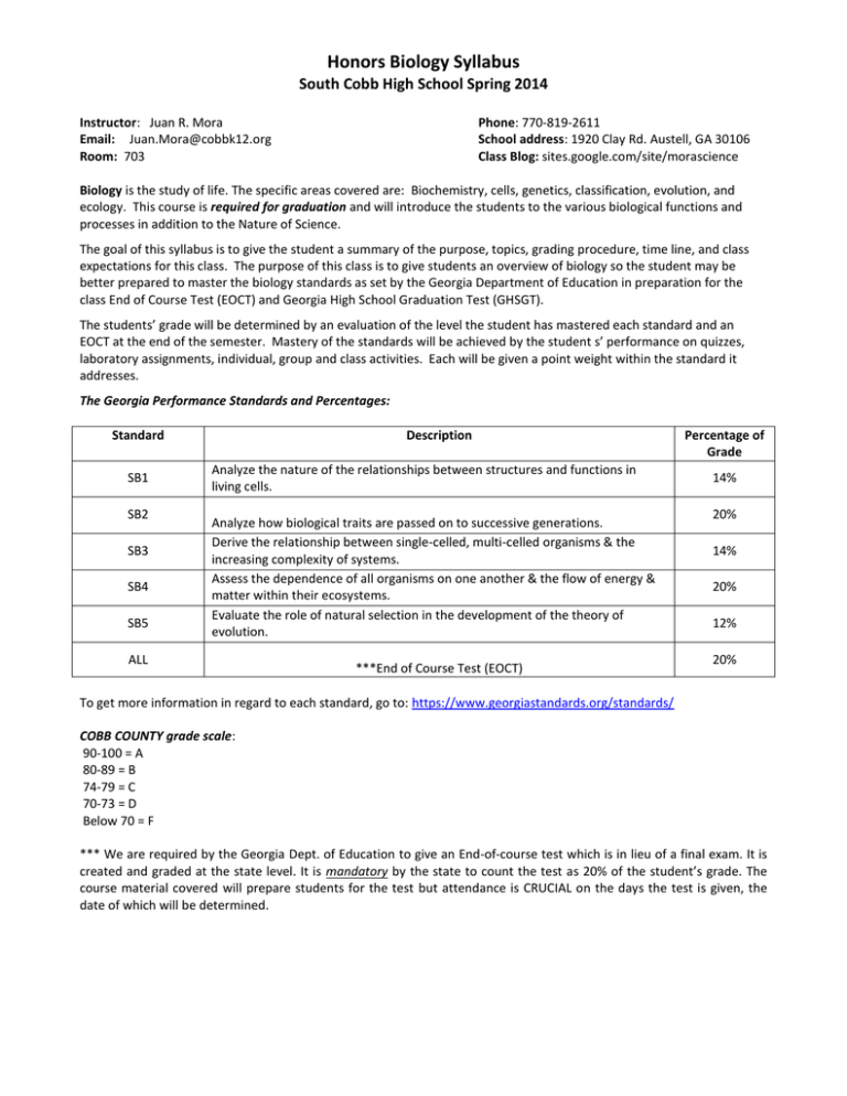 Biology 102 Syllabus Biology 102 Syllabus