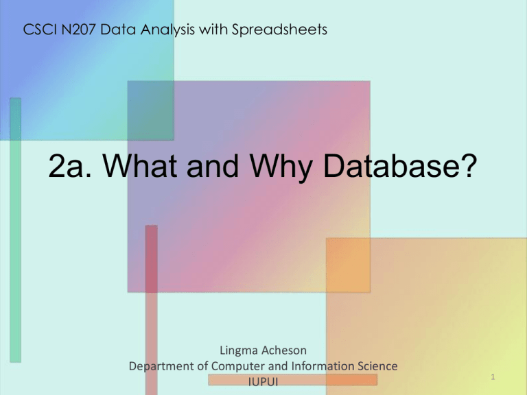 2a What Why Computer Information Science IUPUI