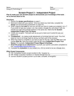 Scratch Story Rubric Draft