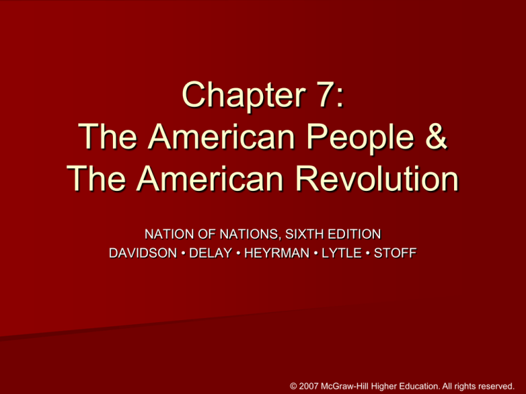 Chapter 7 Notes Chapter 7 Notes