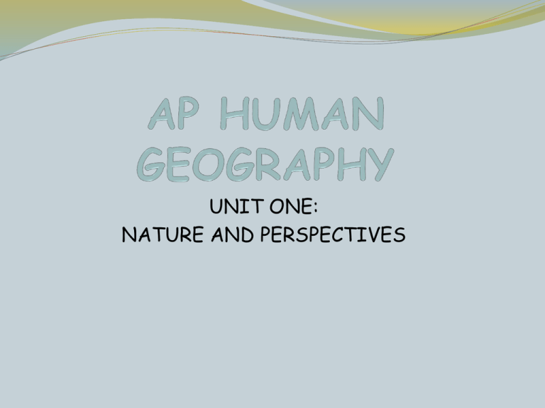 AP HUMAN GEOGRAPHY