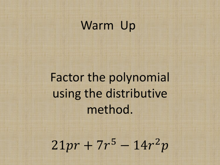 Factor By Grouping