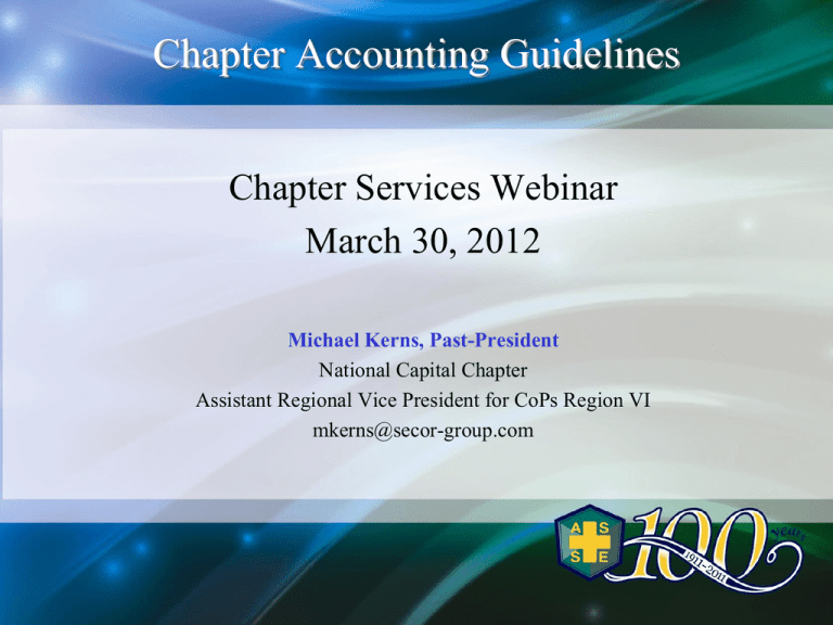 New Chapter Financial Management Guidelines New Chapter Financial Management Guidelines