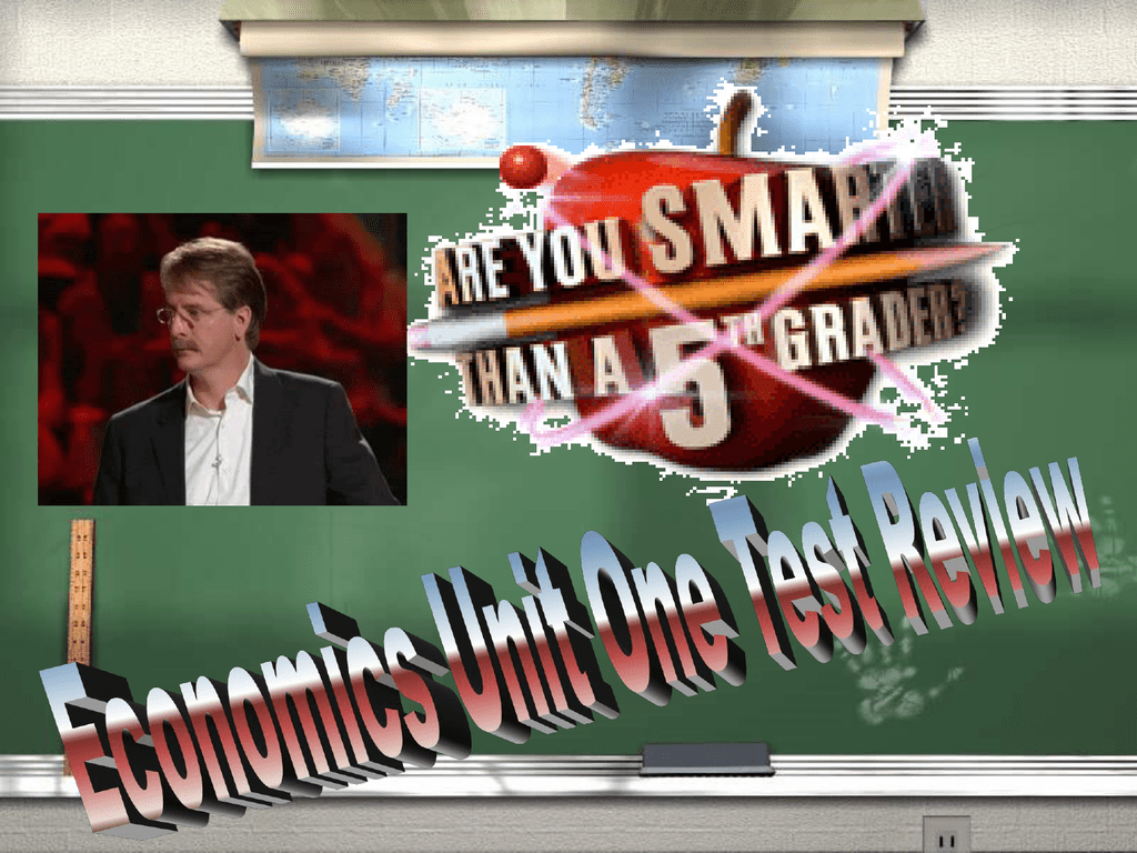 Unit One Test Review Game Are You Smarter Than A 5th Grader 