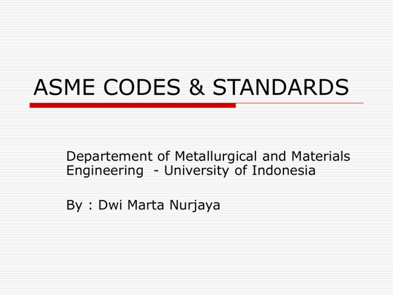Asme Codes Standards Asme Codes Standards