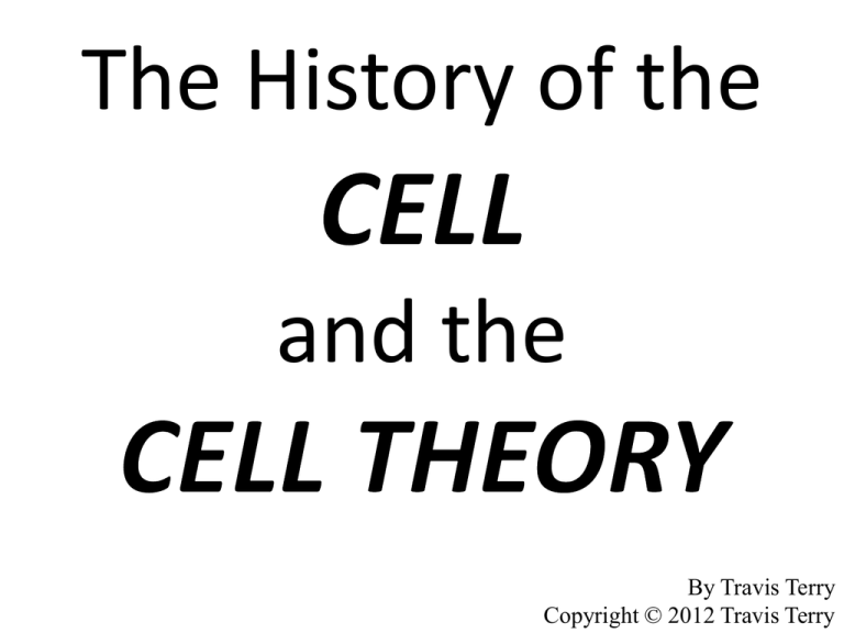 Cell Theory Dr M s Class