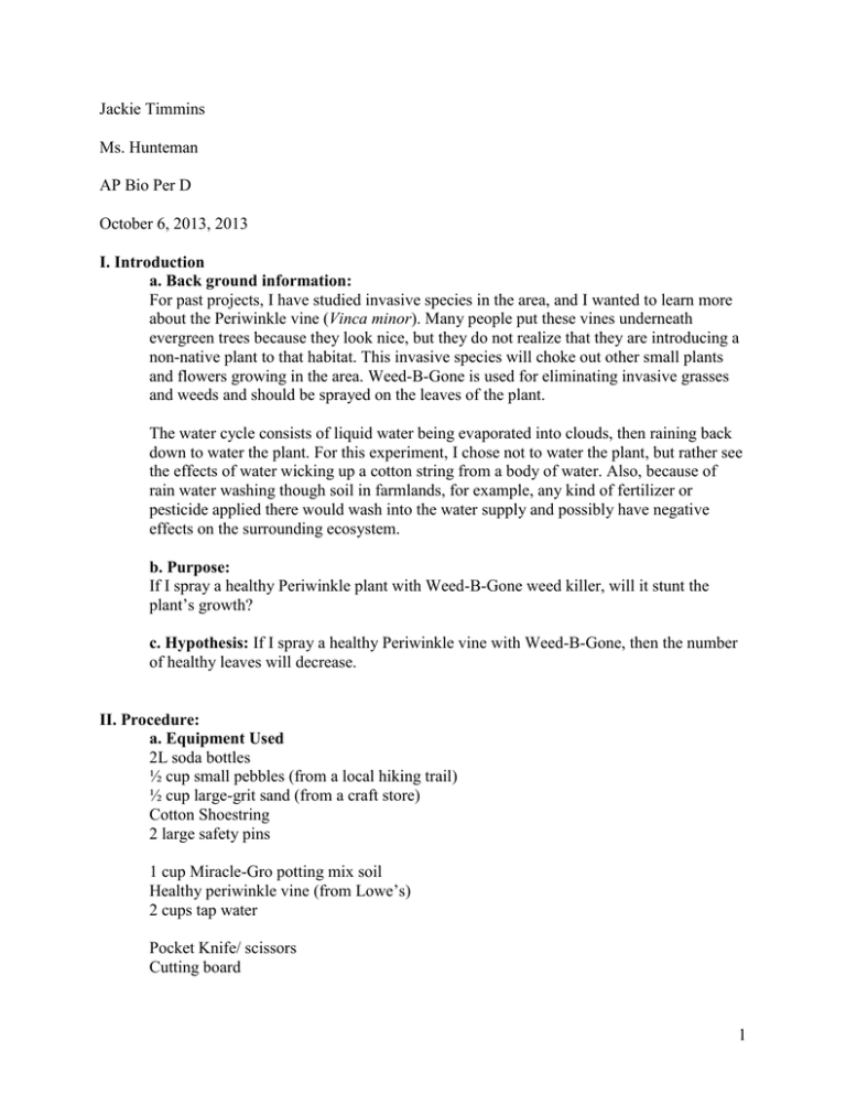 Format For Lab Report
