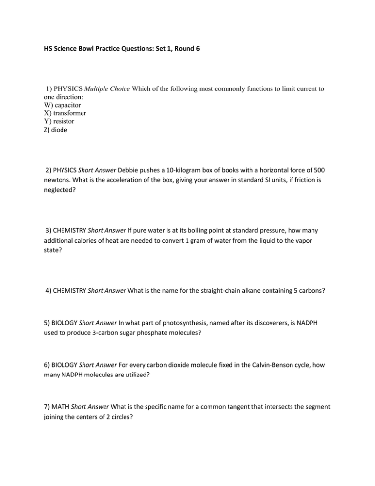 Sample Questions 6