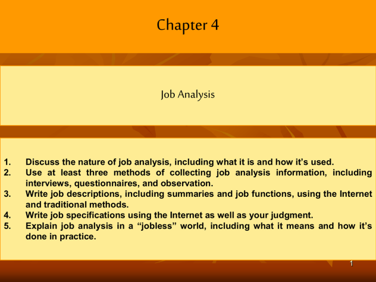 Job Analysis