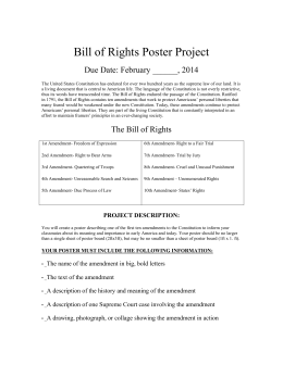 Bill of Rights Poster Project