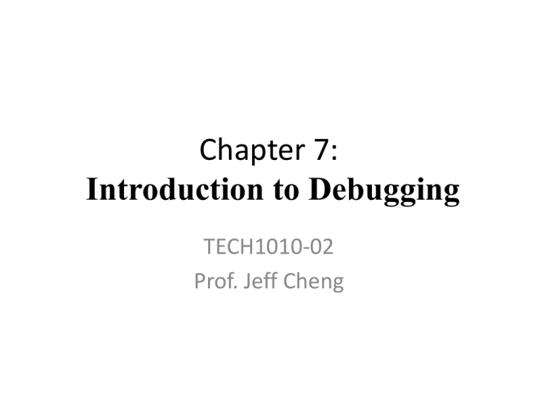 Debugging