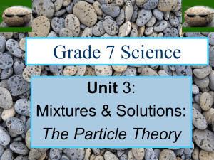 Grade 7 Project for Pure Substances and Mixtures