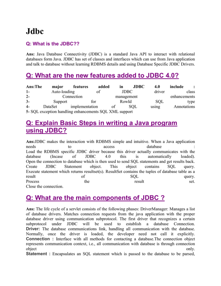 Advanced Java Interview ions