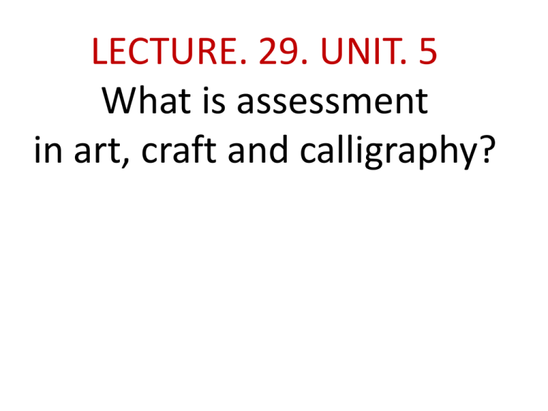 Lecture 29