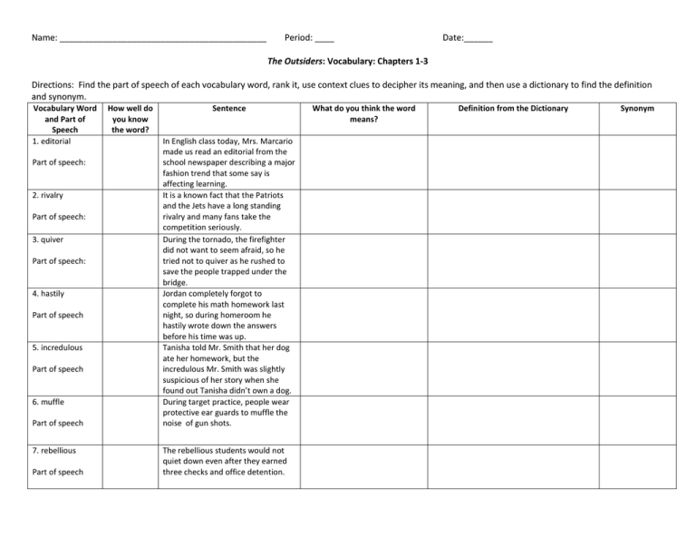 The Outsiders Stereotypes Worksheet Answers