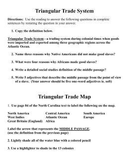 Triangular Trade and the Middle Passage - mrk