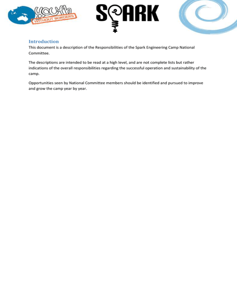 National Finance Manager - Spark Engineering Camp