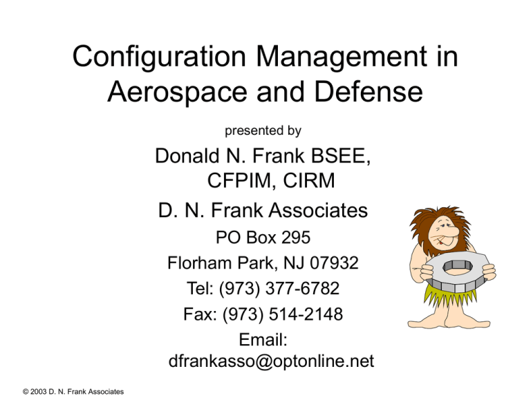 Configuration Management in Aerospace and Defense