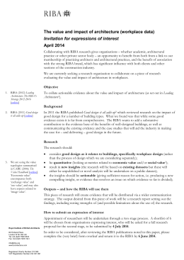 RIBA project quality plan for small projects