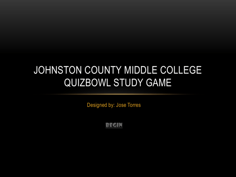 Quizbowl Study Game: Middle School Review