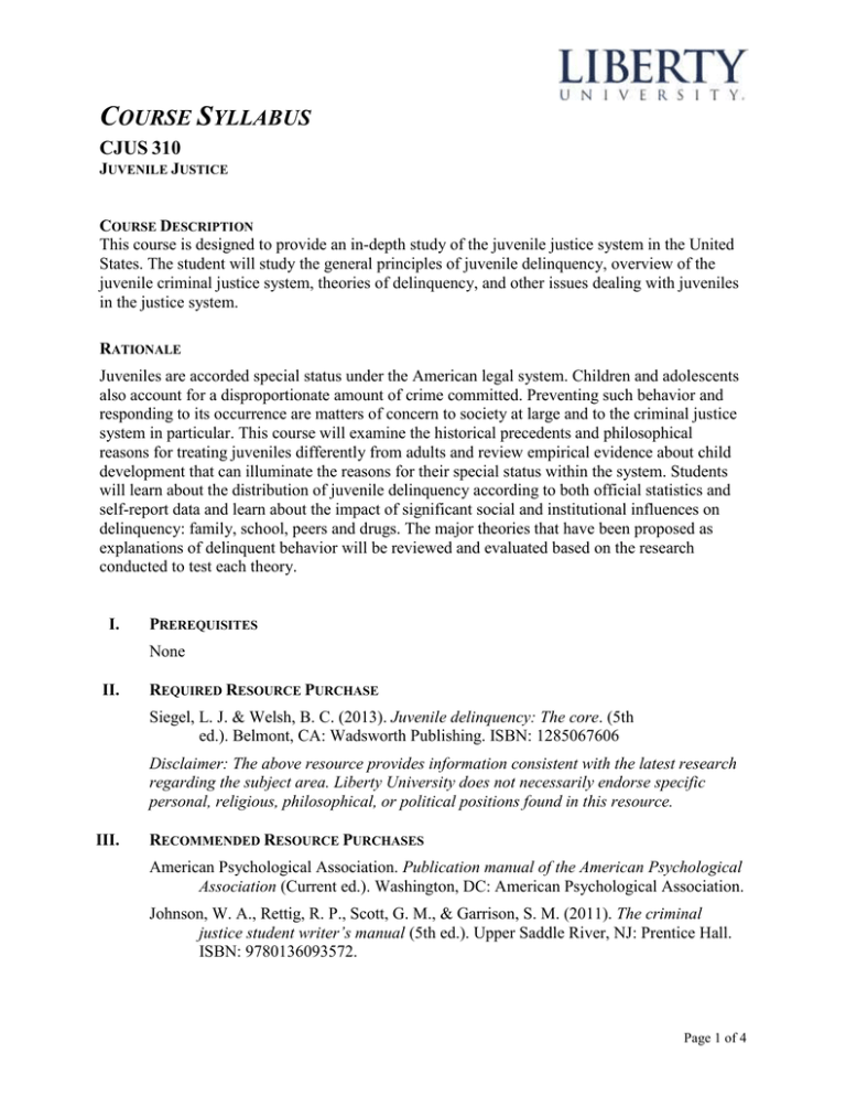 Course Syllabus Course Schedule