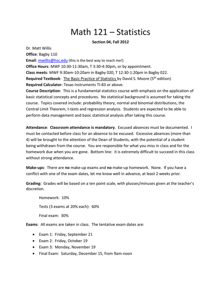 Math 121 Statistics
