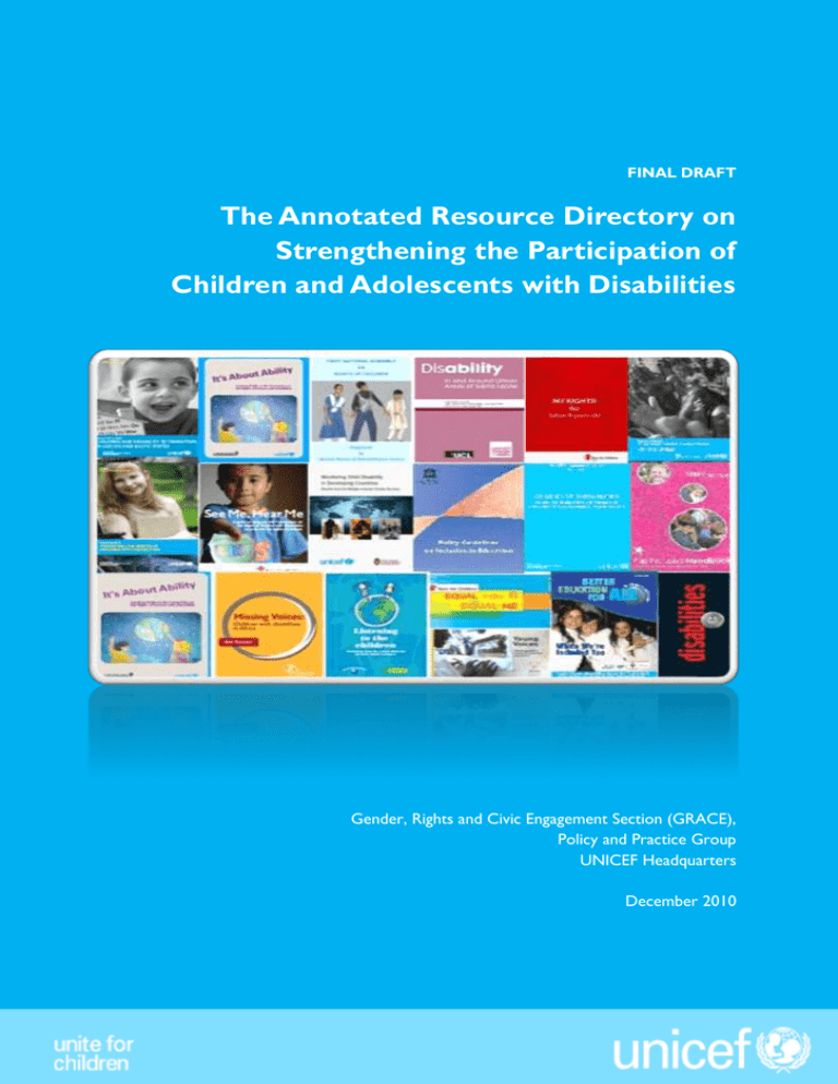documents on the rights of children and adolescentswith disabilities