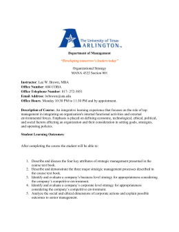 UTA DEPARTMENT LETTERHEAD