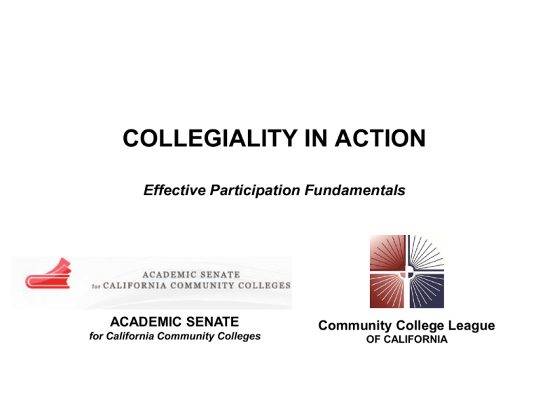 IV.A.7. Collegiality in Action Power Point