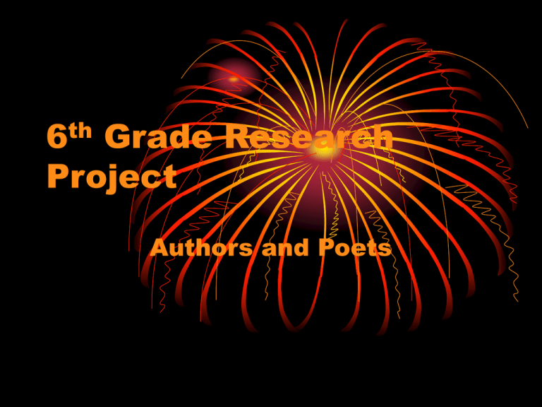 6th Grade Research Project