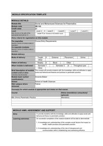 module specification template