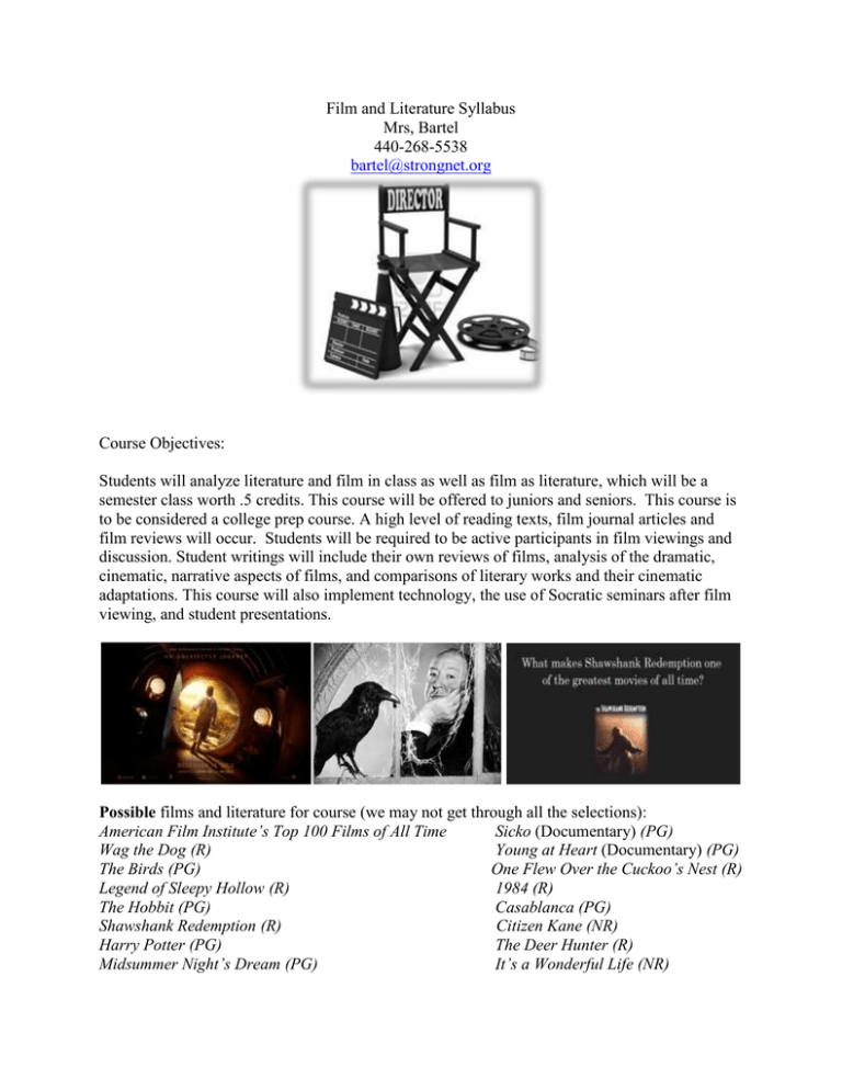 Film and Literature Syllabus