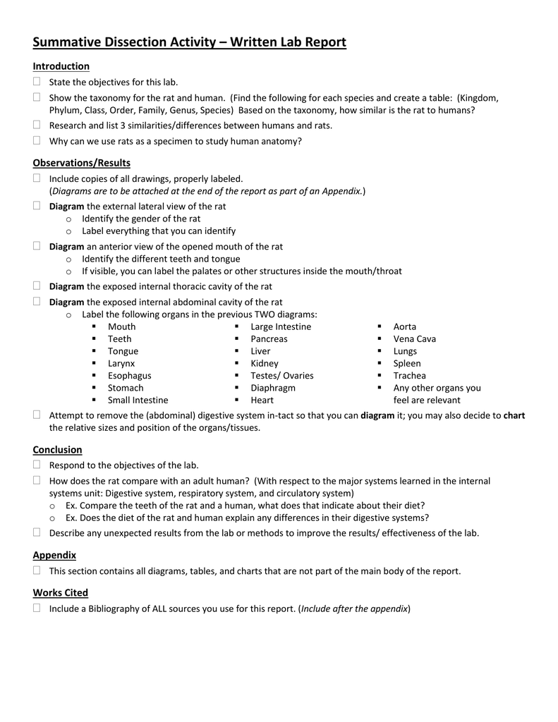 Fetal Pig Dissection Written Lab Report Fetal Pig Dissection Written Lab Report