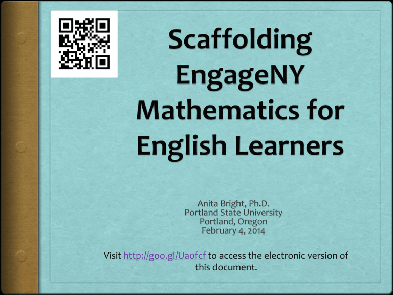 Scaffolding Mathematics For English Learners Session