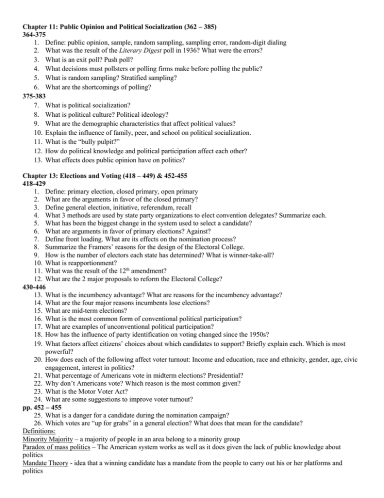 Chapter 13 Reading Guide