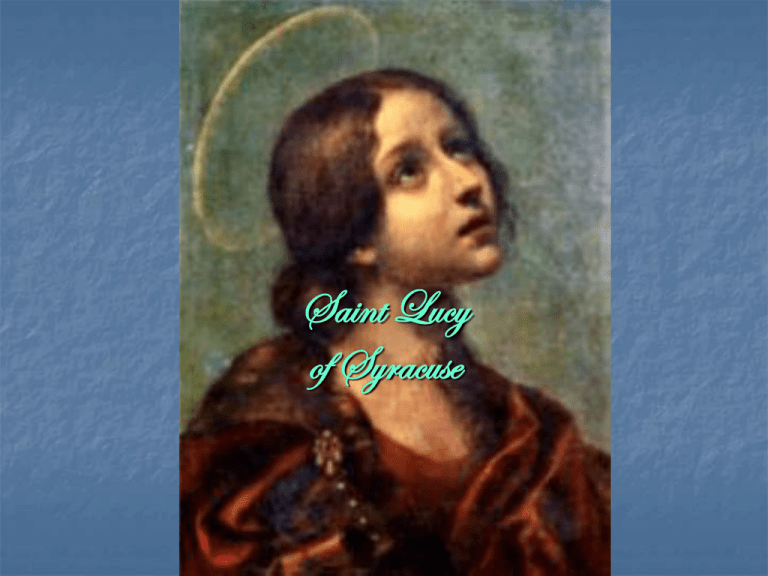 Saint Lucy PowerPoint Project