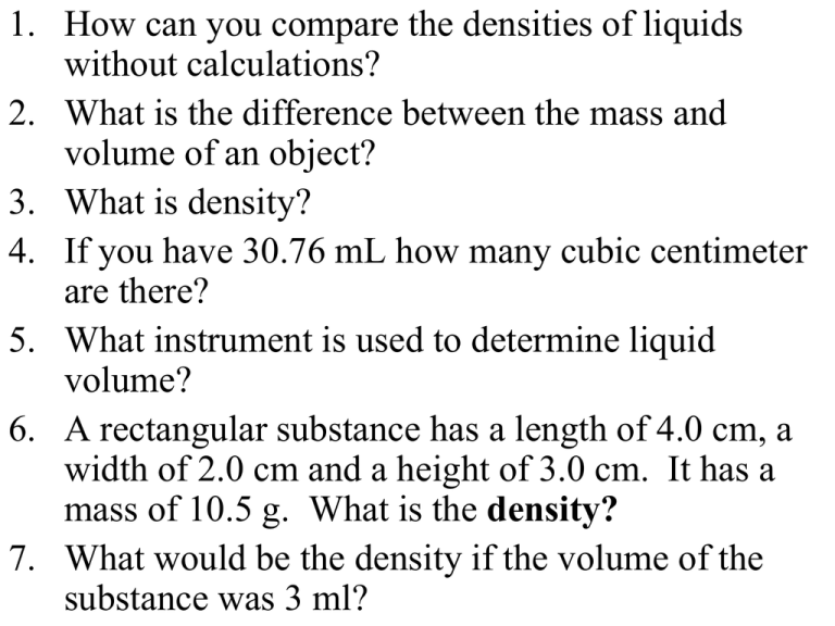 Density Density