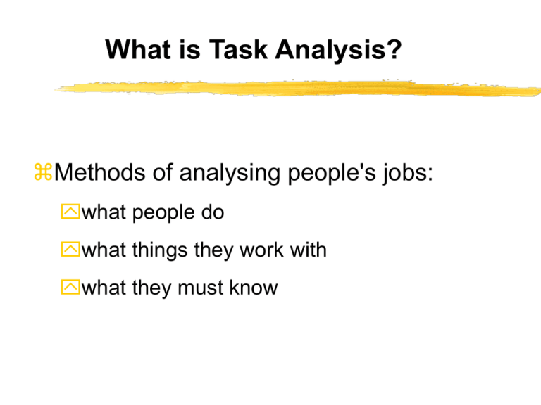 What Is Task Analysis 