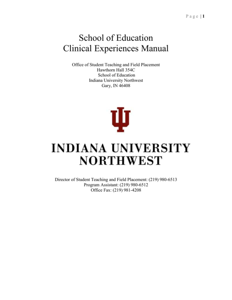 SOE Clincal Experiences Manual