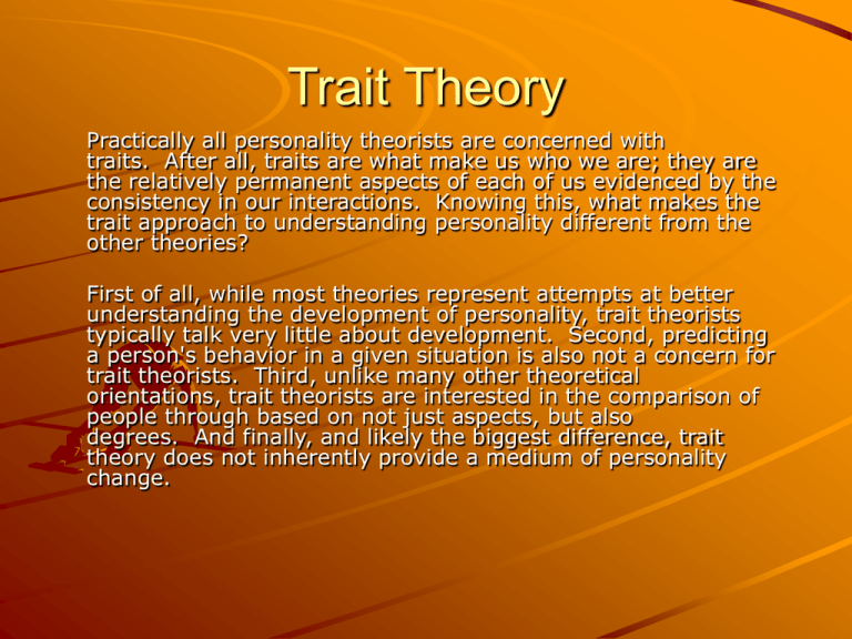 Trait Theory