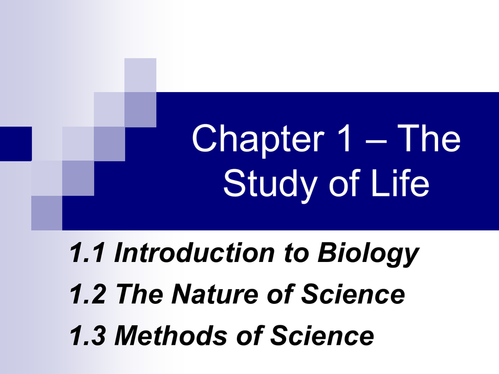 Introduction To Biology Unit 1A