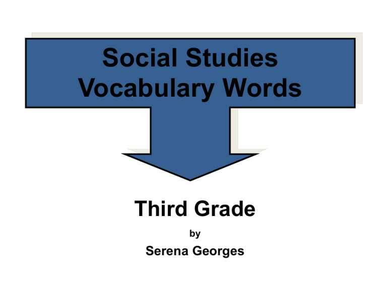 Social Studies Vocabulary Words