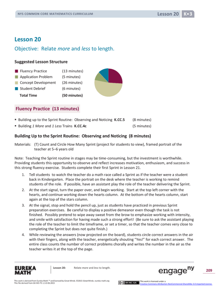 Kindergarten Math: Comparing Lengths Lesson Plan