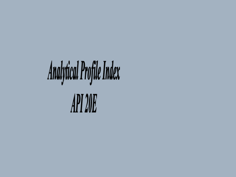 API 20E System API 20E System