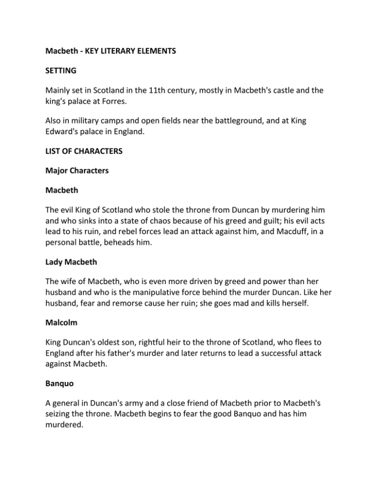 Macbeth literary elements
