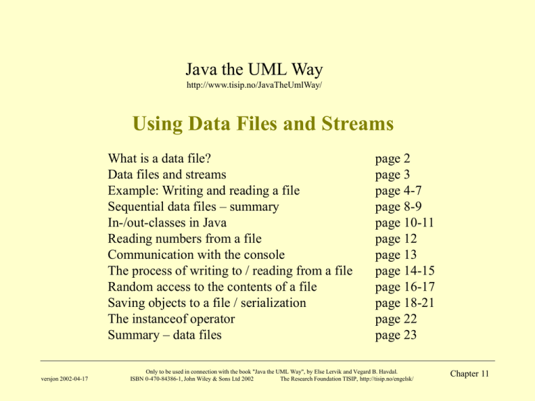 Data Files