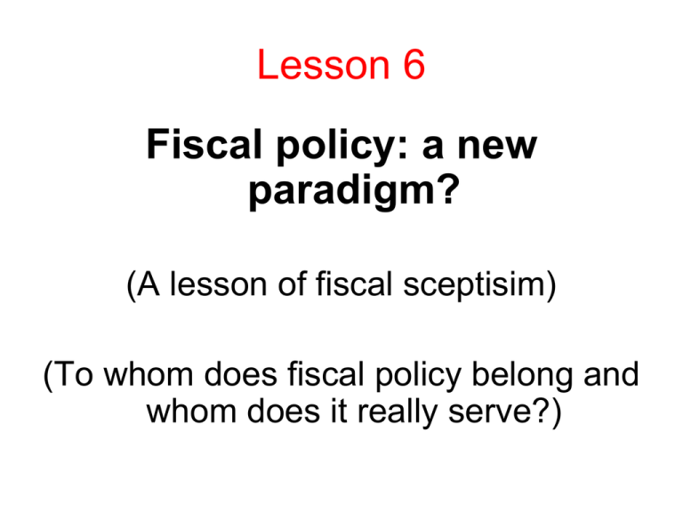 Fiscal Policy